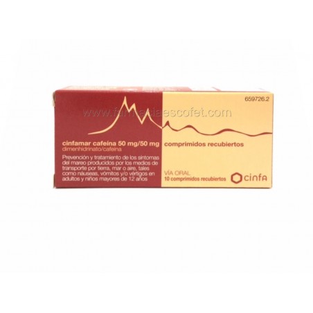 Cinfamar Cafeína 10 comprimidos